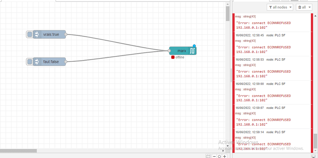 Problem connection between ode red and plc S7 1200 - Industrial - Node-RED Forum