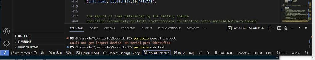 Visual Studio Code status bar changed - Particle Workbench - Particle