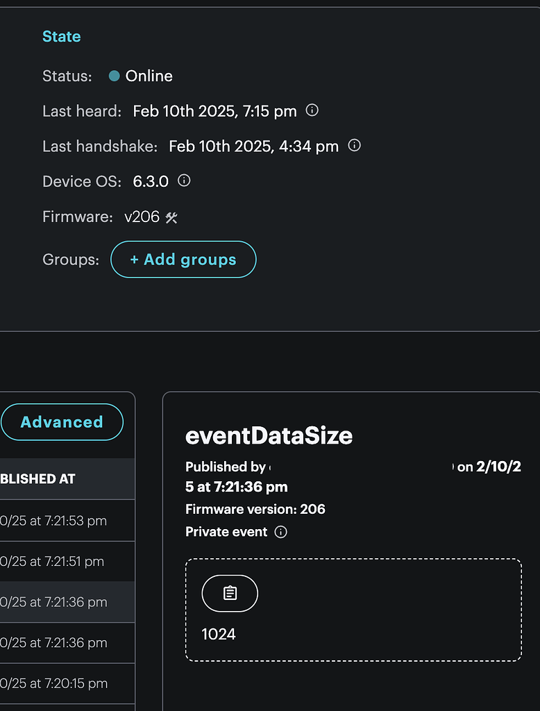 Issue with 6.3.0 for B404X Still Showing 1024 Instead of 16K+ - Device OS - Particle