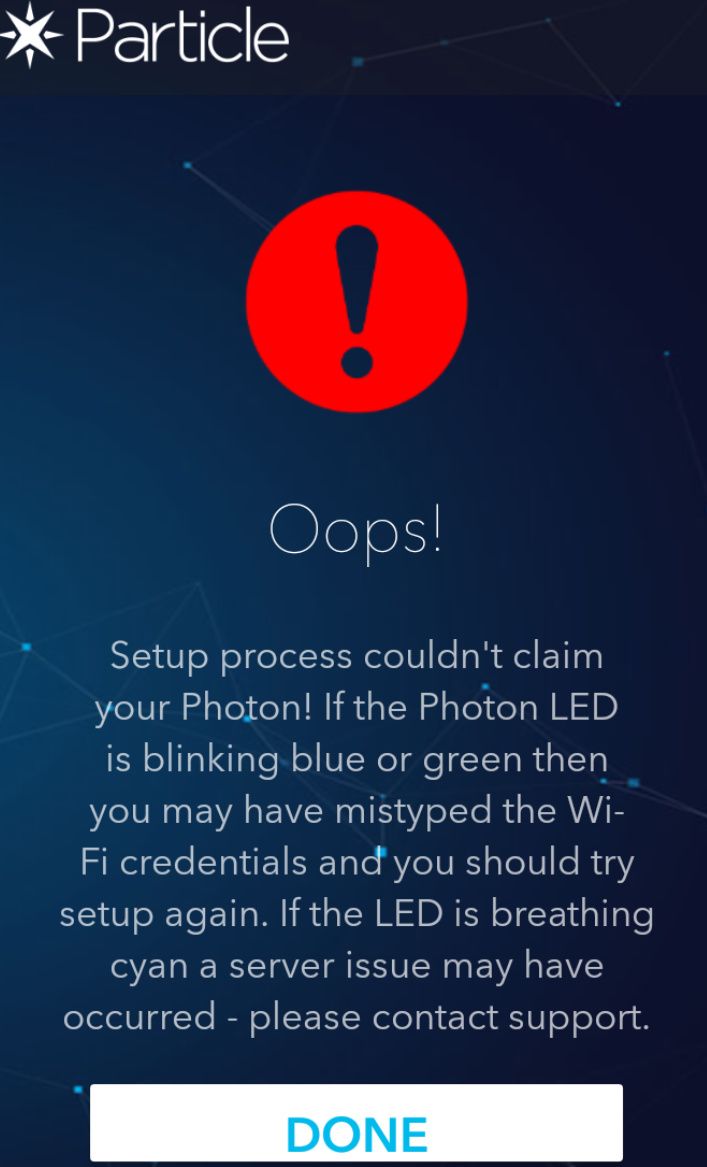 Unable to claim markone beacon - Troubleshooting - Particle