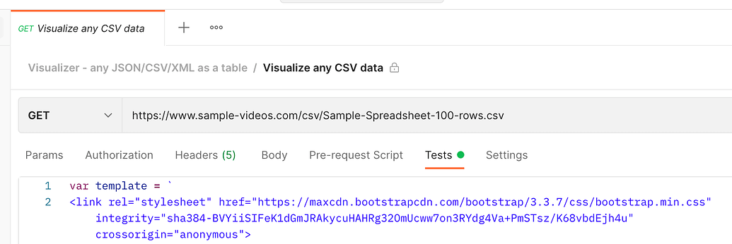 Visualize any JSON/CSV as a table! - Help Hub - Postman Community