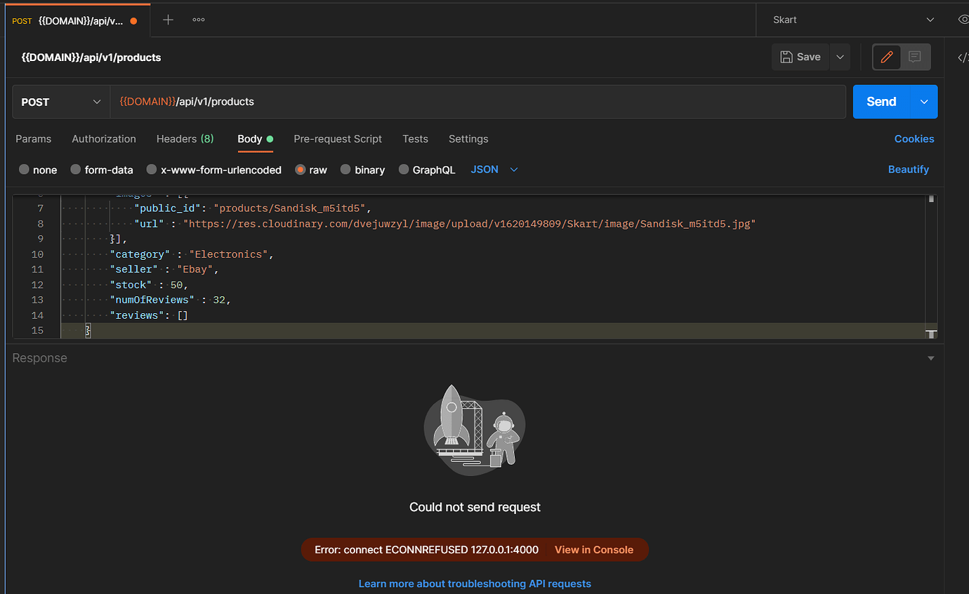 Error: connect ECONNREFUSED 127.0.0.1:443 - Help Hub - Postman Community
