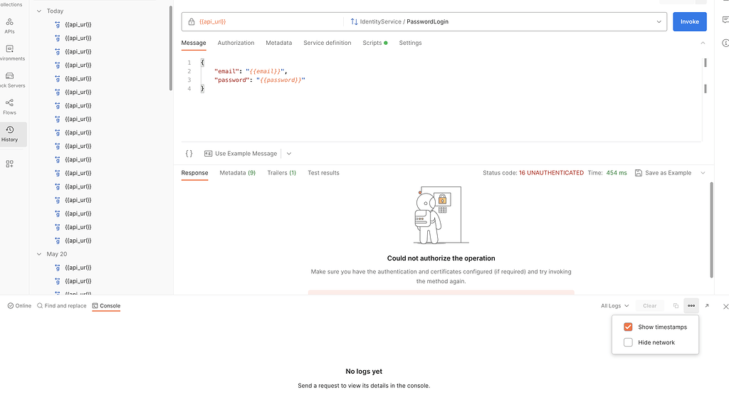 Grpc Requests Are Not Shown In The Console Tab Ask The Experts And Postman Tips Postman