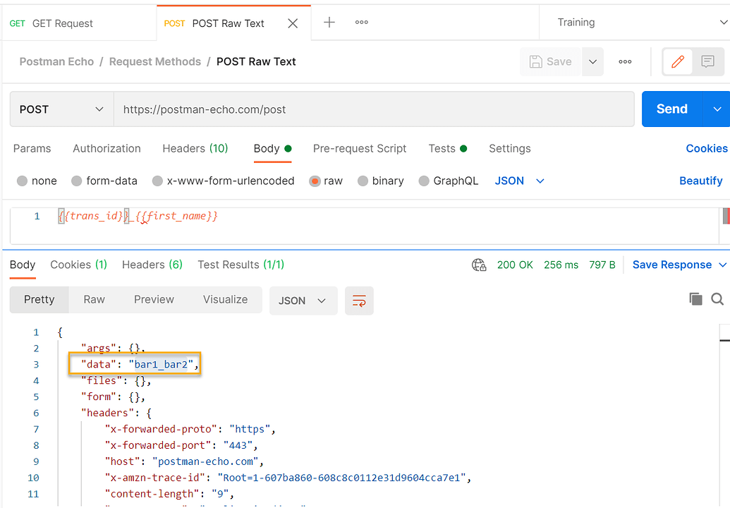 Passing Request Parameters As Variables To Use In Response Body New To Apis Postman Postman
