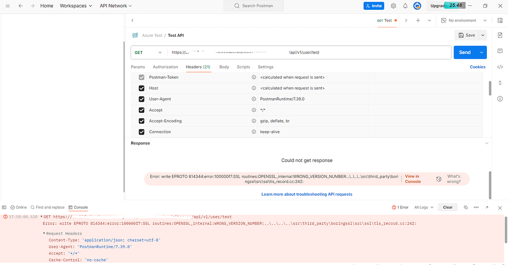 Call to API is failed in Postman - Help Hub - Postman Community