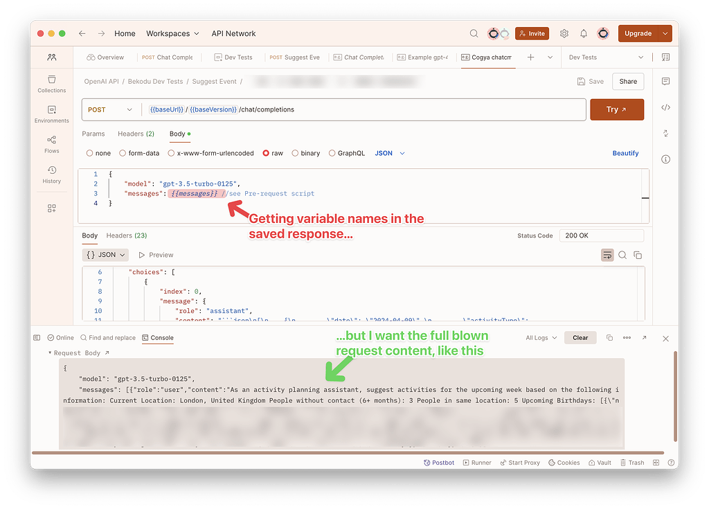 Can I See The Request Details In A Saved Response Help Hub Postman Community