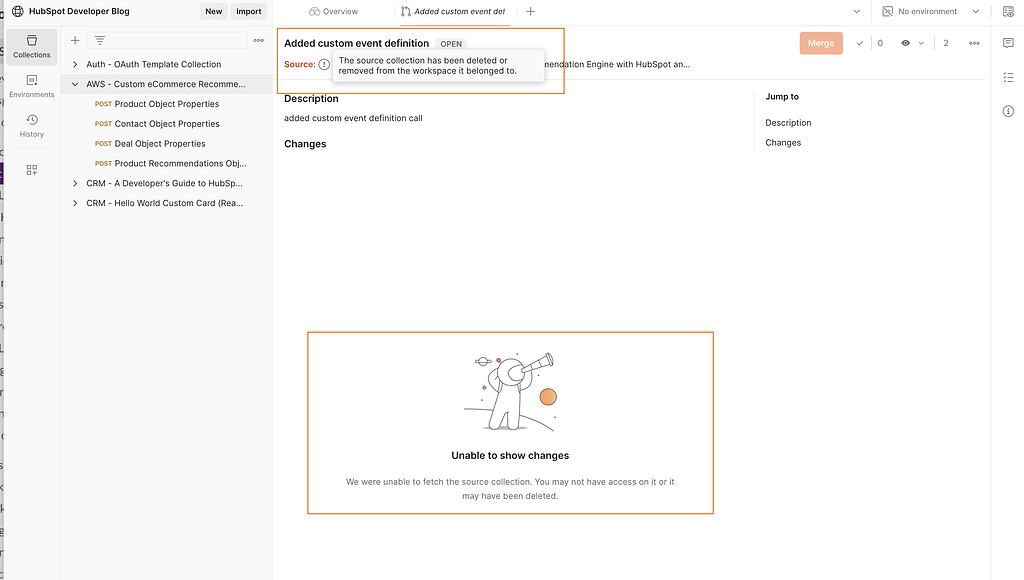 Public Workspace Can't Merge PR From Team Workspace - Help Hub - Postman Community