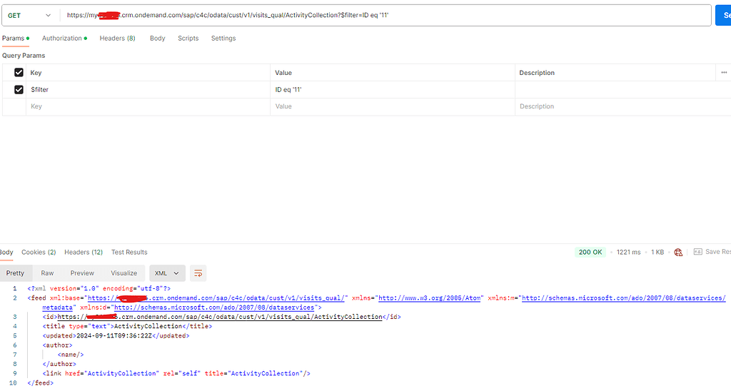 GET request C4C OData service - Help Hub - Postman Community
