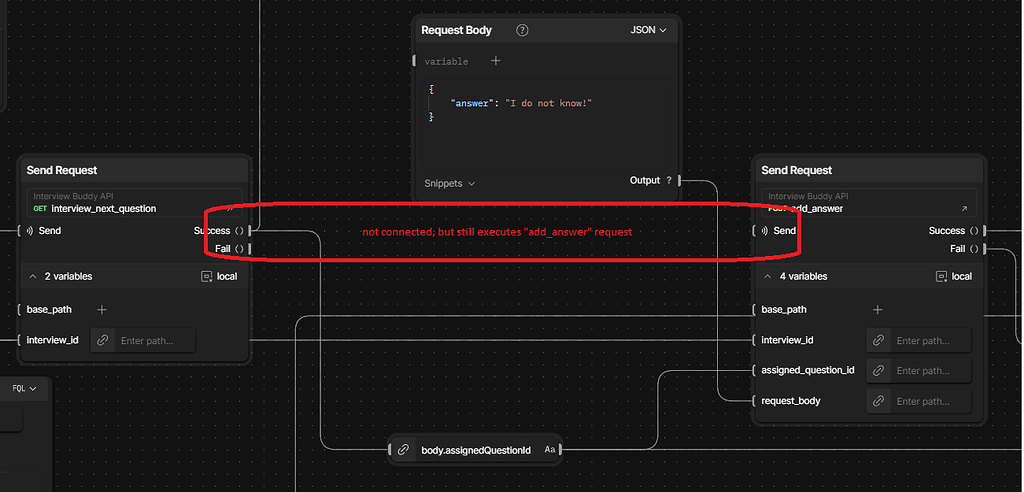 Not connected "Send Request" block still executed - Help Hub - Postman ...