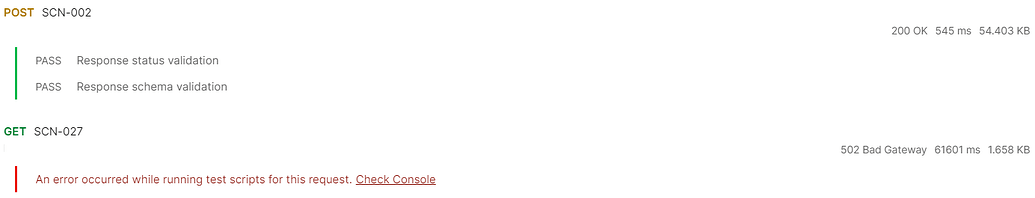 Post Response Scripts Not Running When 502 Gateway Error Is Encountered Help Hub Postman