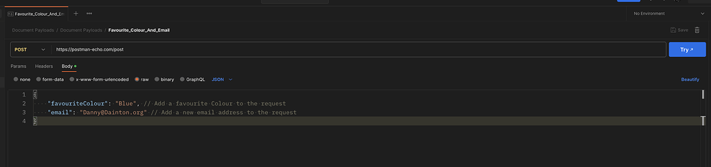 Document all the payloads for the requests - Help Hub - Postman Community