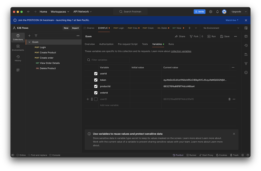 Unabel To Compare The Collection Variable To Json Data Resp Ask The Experts And Postman Tips
