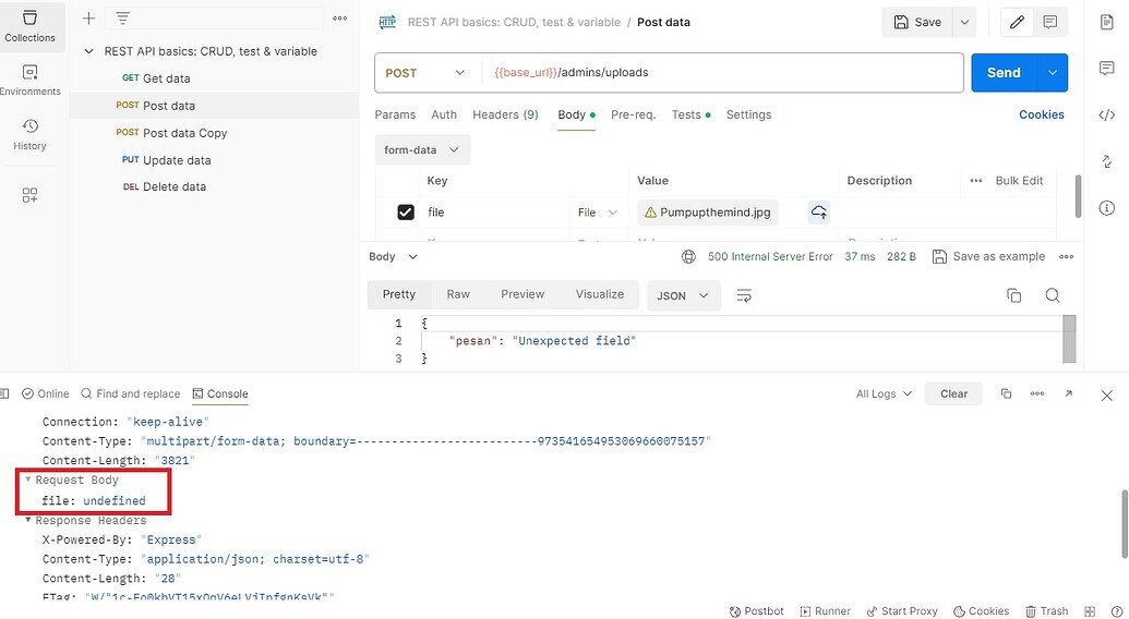 File Is Undefined In Form Data Postman Help Hub Postman Community