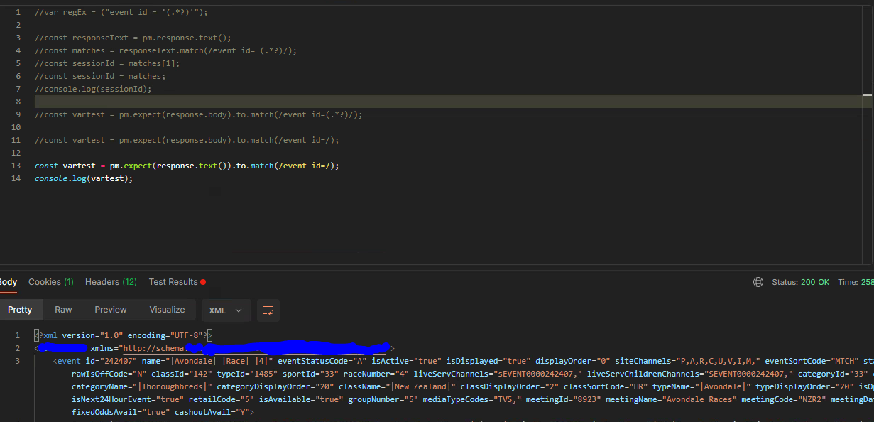 Using Regex To Get Data From A Large Response New To Apispostman Postman Community