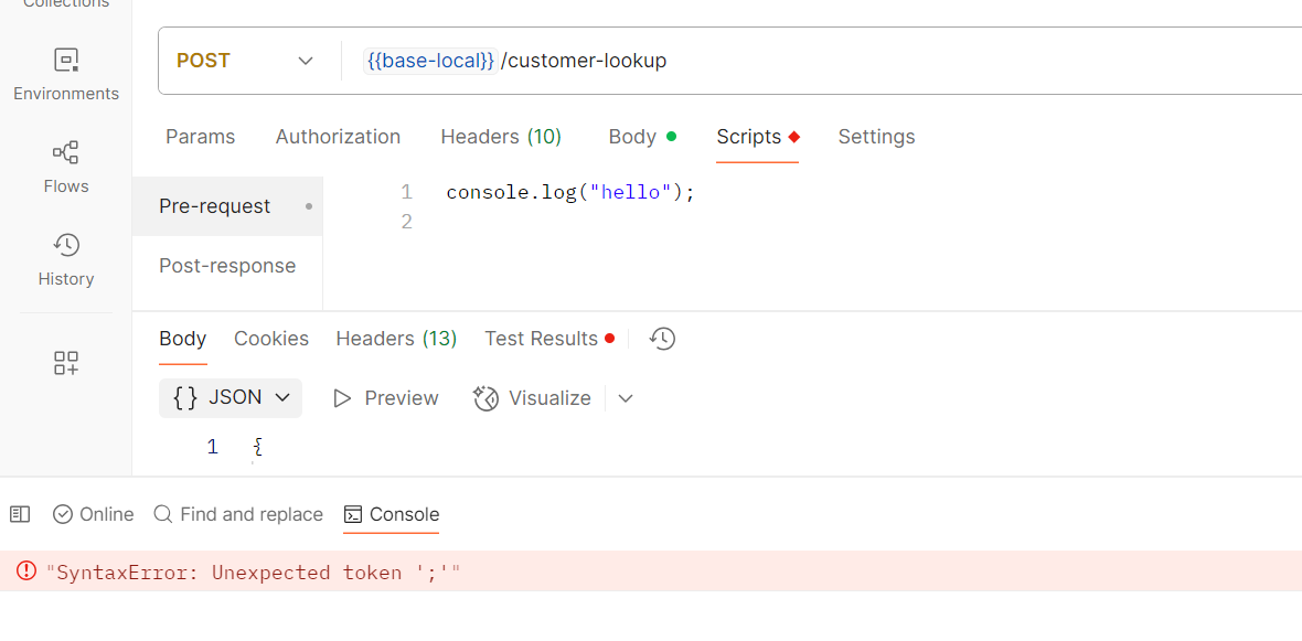 Postman Script Syntax Error - Unexpected token ';' - Help Hub - Postman Community