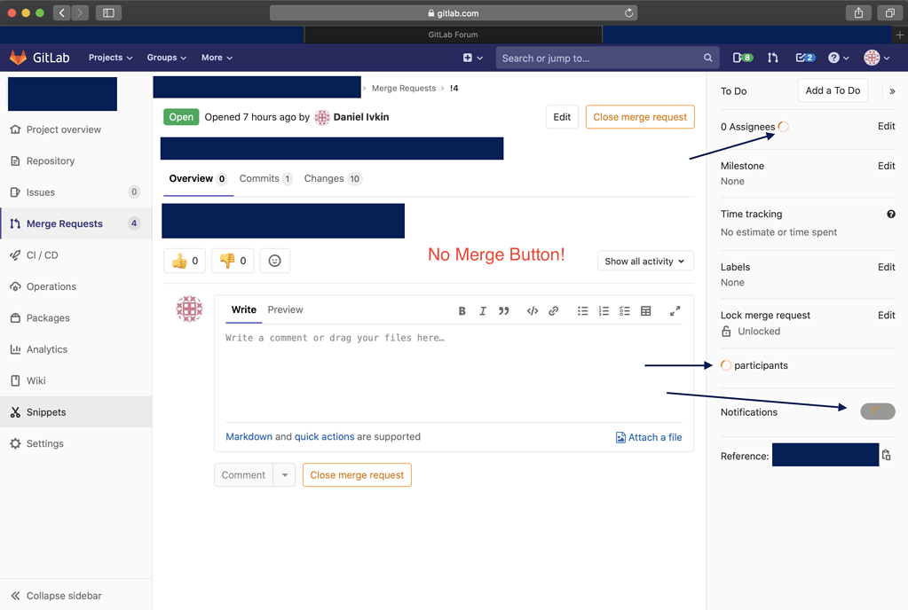 Merge Request UI Bug - How to Use GitLab - GitLab Forum