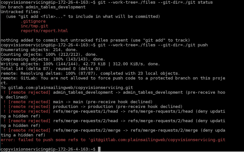 Not allowed to force push code to a protected branch - How to Use GitLab - GitLab Forum