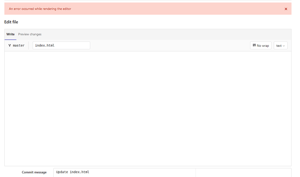 An error occurred while rendering the editor - How to Use GitLab ...