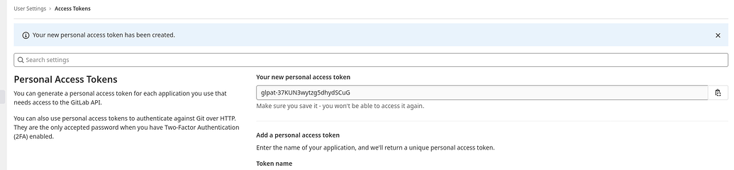 How to view personal access token - Self-managed - GitLab Forum