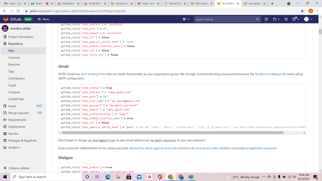 Gitlab not sending mails to my gmail account - Self-managed - GitLab Forum