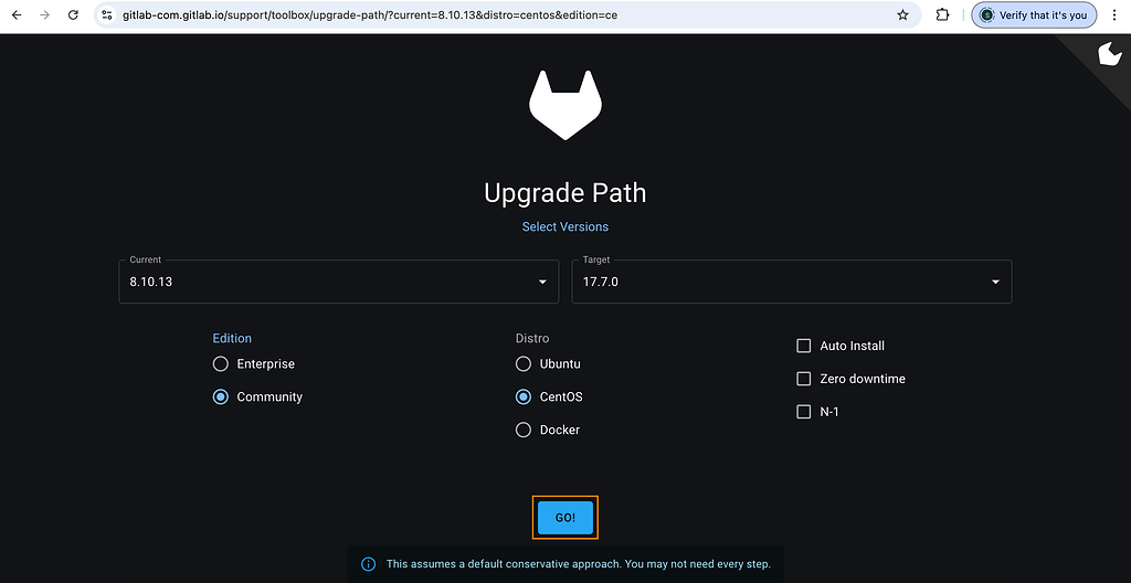Failure to Check Upgrade Path - General - GitLab Forum