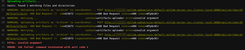 400 Bad Request error while uploading artifacts to MinIO - GitLab CI/CD ... 400 Bad Request error while uploading artifacts to MinIO - GitLab CI/CD ...