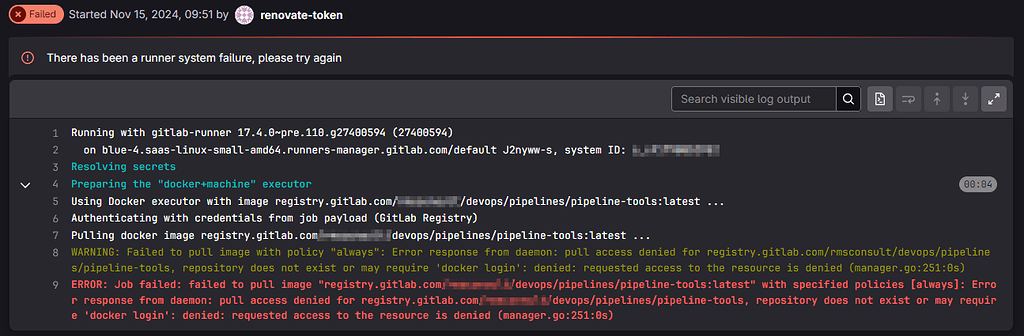 Group Access Token Is No Longer Able To Access Container Registry Of Another Project Gitlab Ci