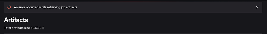 Deleted artifacts still take up space, artifacts page bug - GitLab CI/CD - GitLab Forum