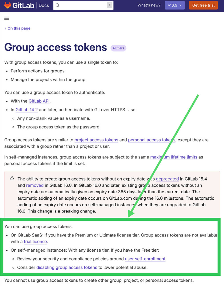 Gitlab > Impossible to enable Group Access Token - How to Use GitLab ... Gitlab > Impossible to enable Group Access Token - How to Use GitLab ...