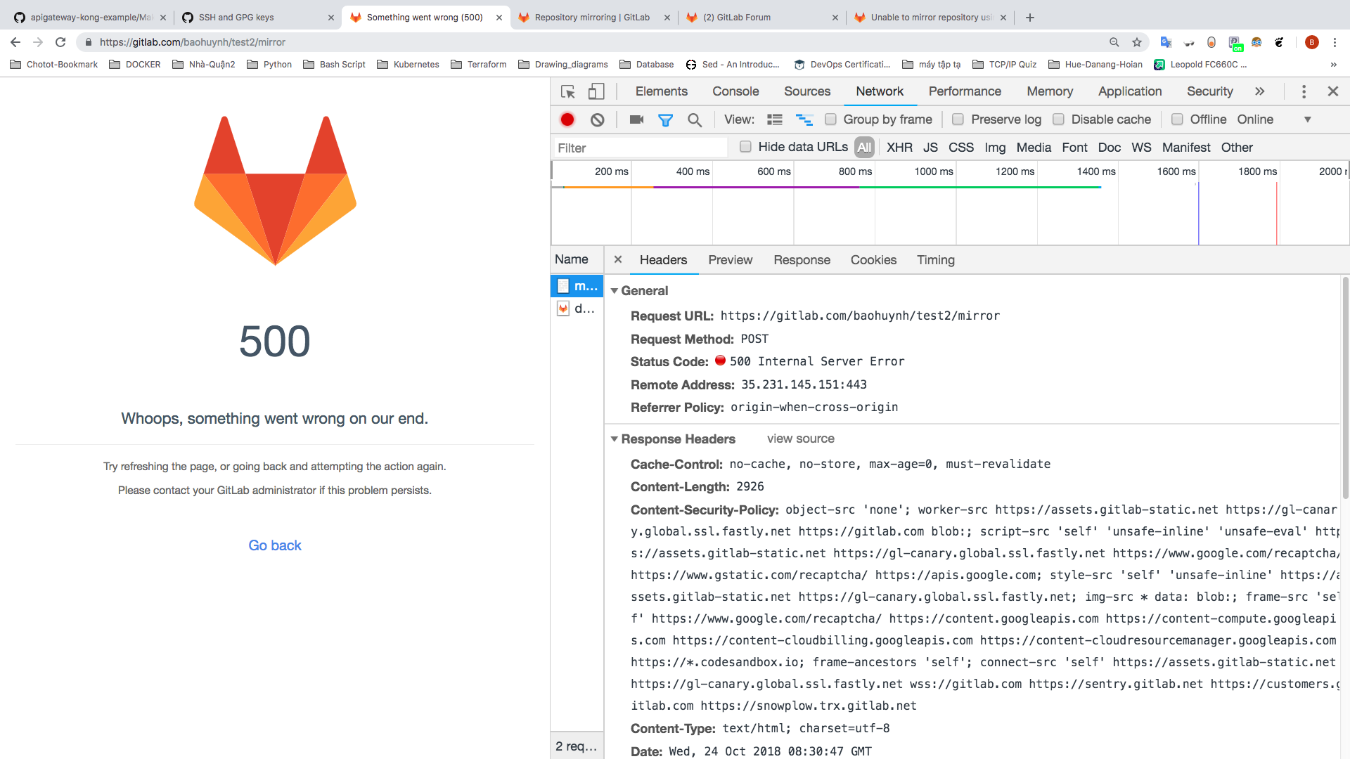 Ssh authentication fails [error 500] when mirroring GitHub to gitlab.com - How to Use GitLab ...