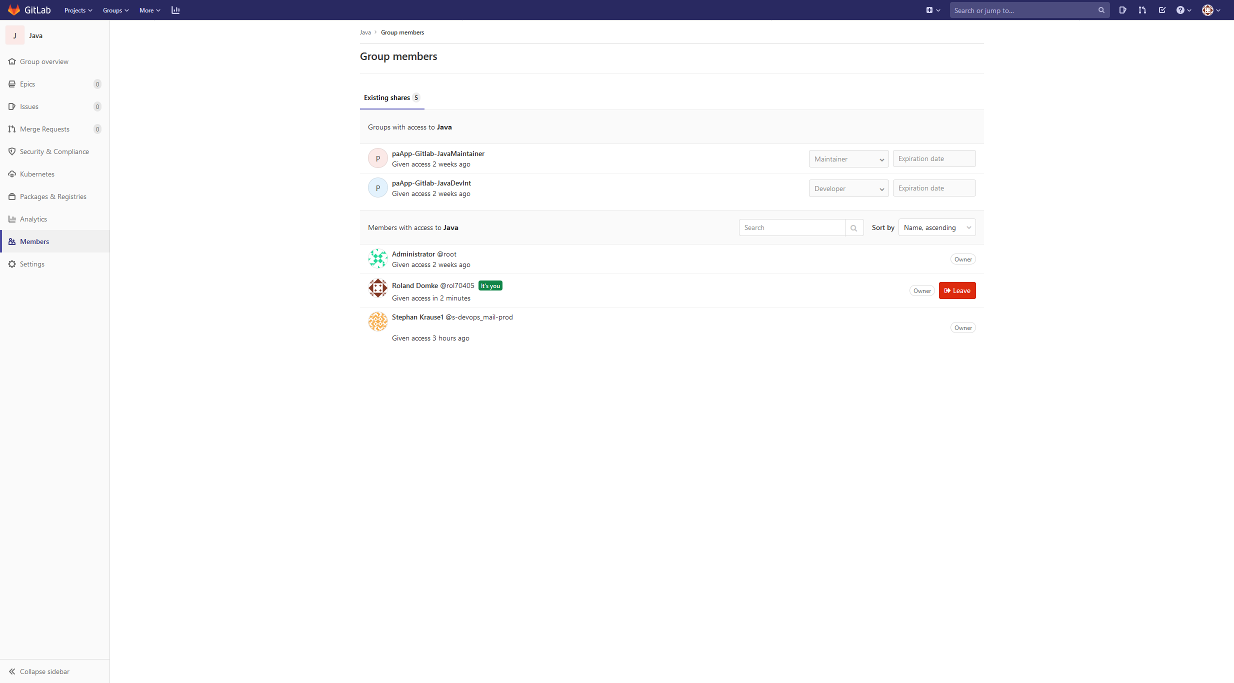 Group Owners Missing Invite Member Section in Group Members Page - How to Use GitLab - GitLab Forum