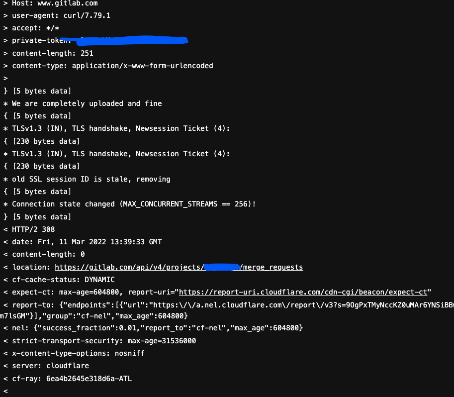 Status Code 308: Sending request to API through gitlab-ci - GitLab CI ...