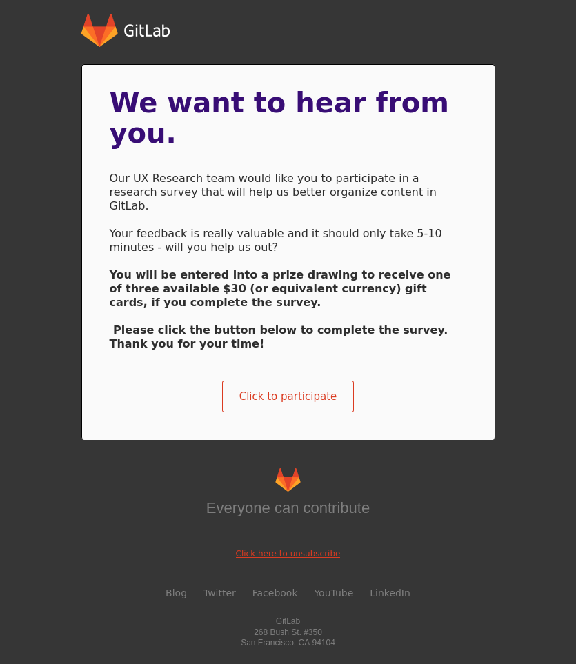 Is this email survey a scam or a real research from GitLab? - General ...