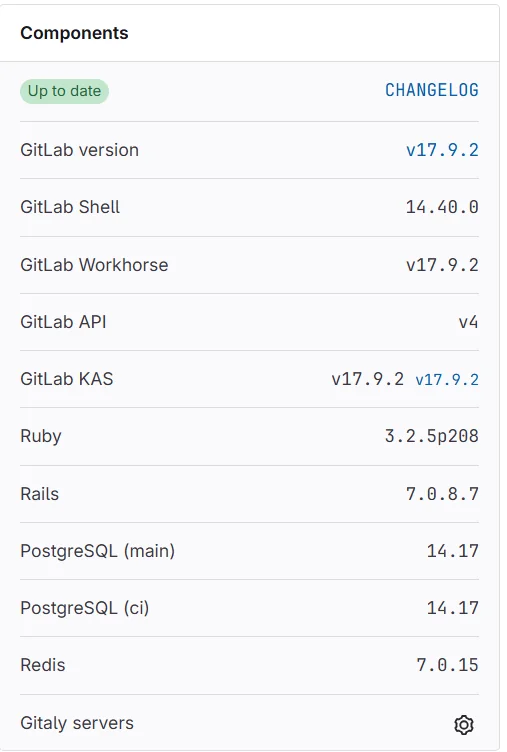 Gitlab CE docker does not show "up-to-date" on Admin Dashboard - How to Use GitLab - GitLab Forum