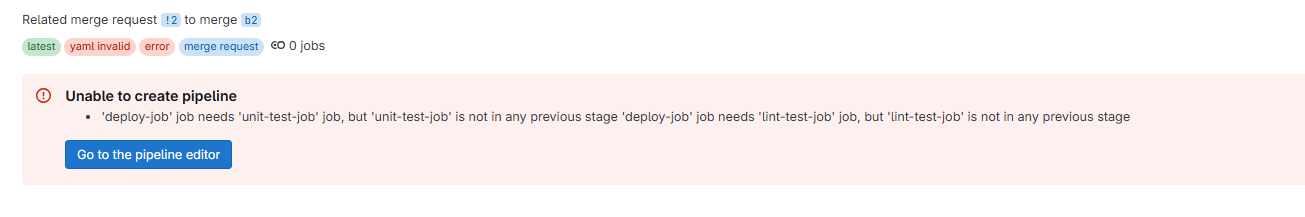 Ci With Conditional Steps Validation Issue Gitlab Cicd Gitlab Forum