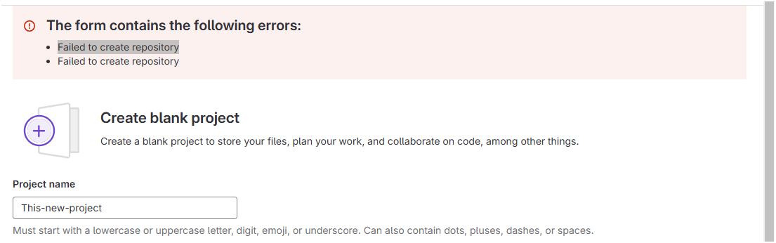 Why I Cannot Create Blank Project Devsecops Gitlab Forum