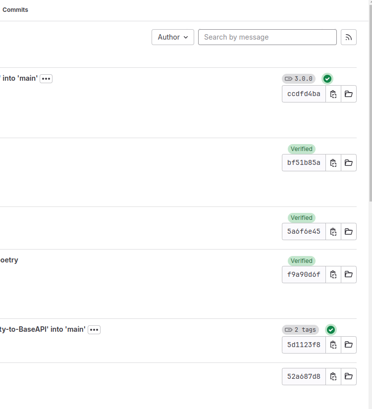UI: Weird placement of tags/pipeline/verified badges in Commits Page - General - GitLab Forum
