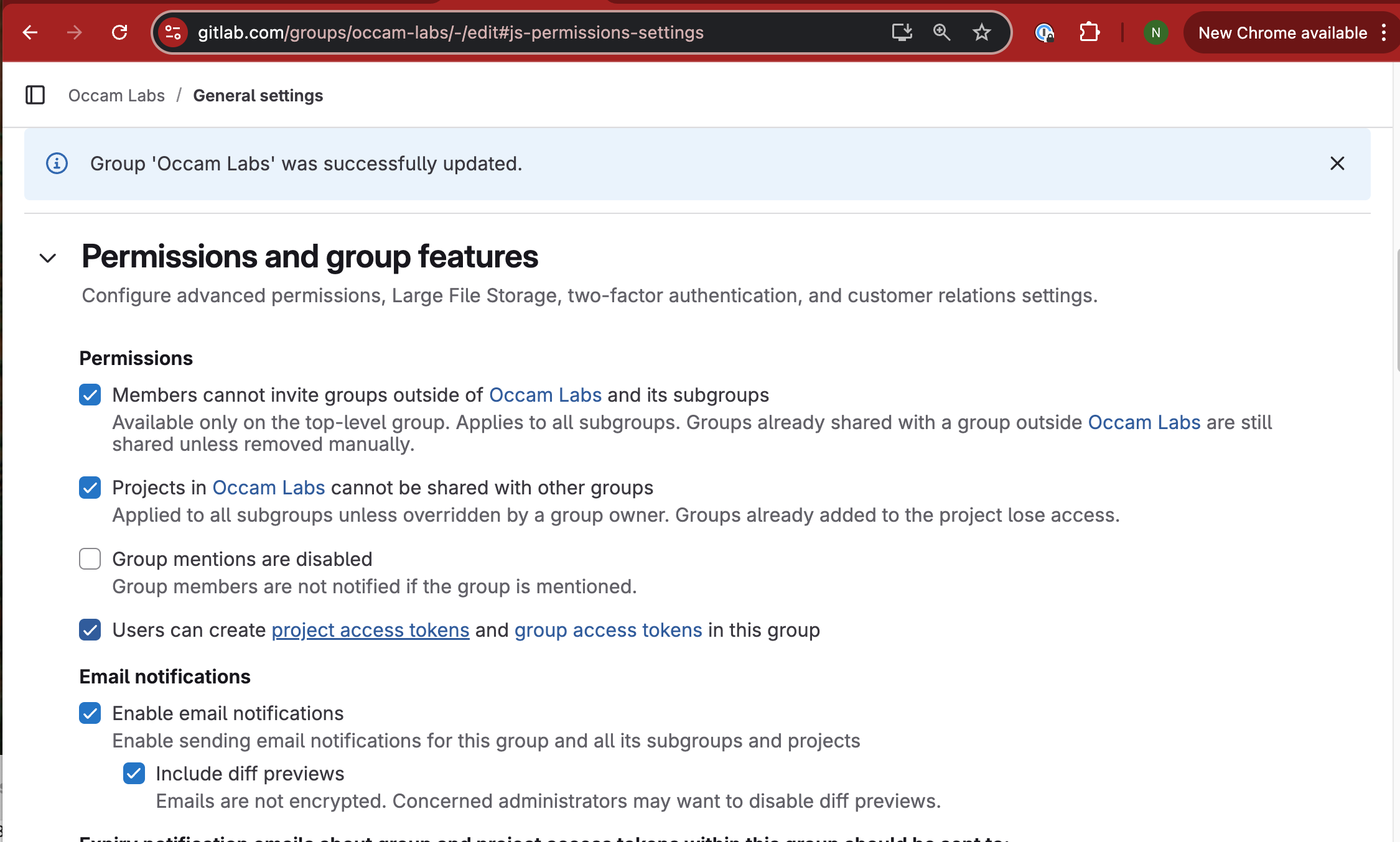 Cannot enable sharing with other groups in top-level group - How to Use ...