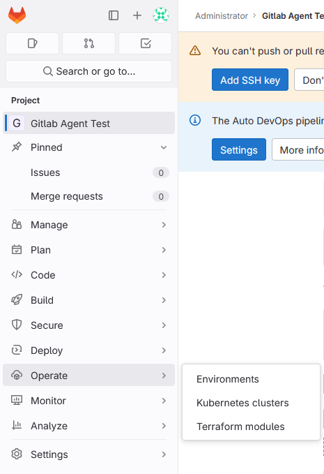 Self Managed Gitlab 166 Ee Missing Infrastructure Menu Self Managed Gitlab Forum