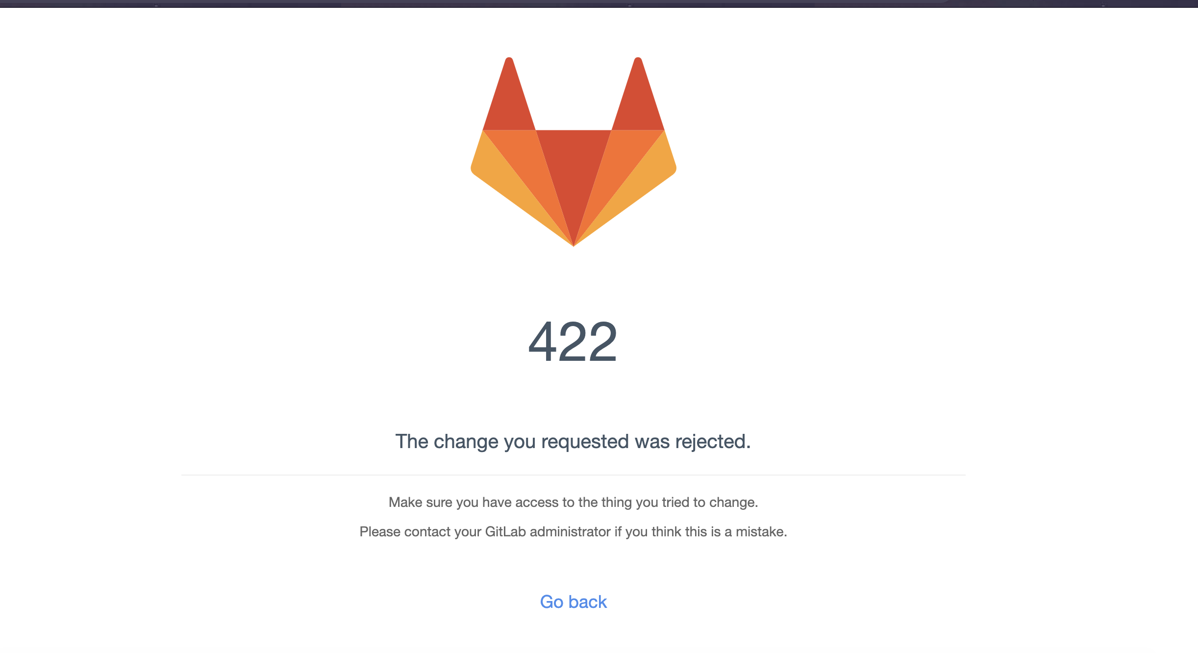 Clicking on Runners as an admin, I am being redirected to error page "422 The change you ...