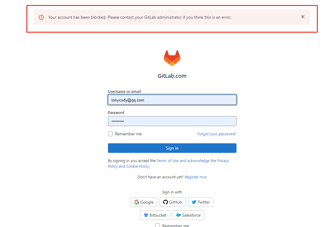 account block - Community - GitLab Forum