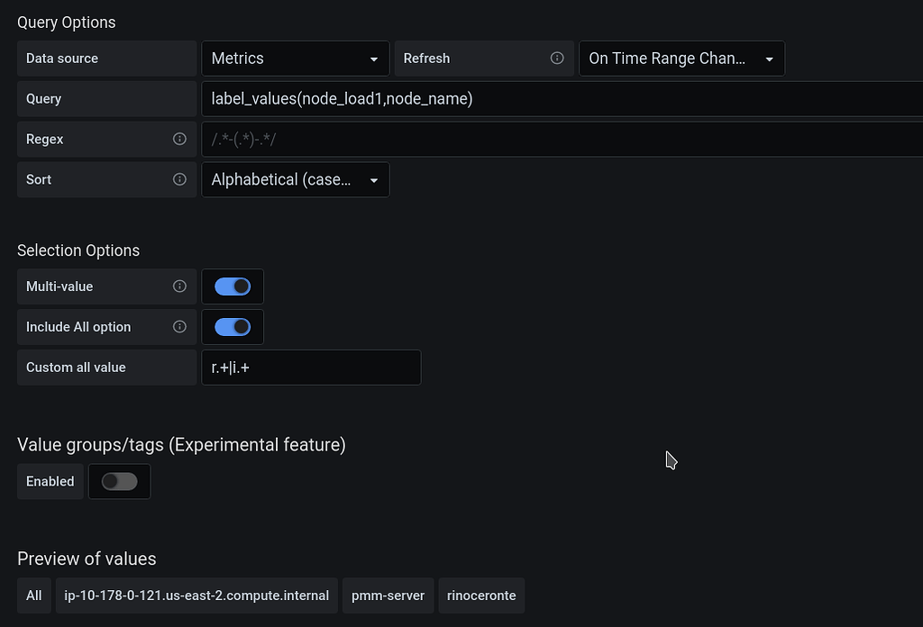 How-to show "All" variable value if a rule is specified in "Custom all value" field - Grafana ...