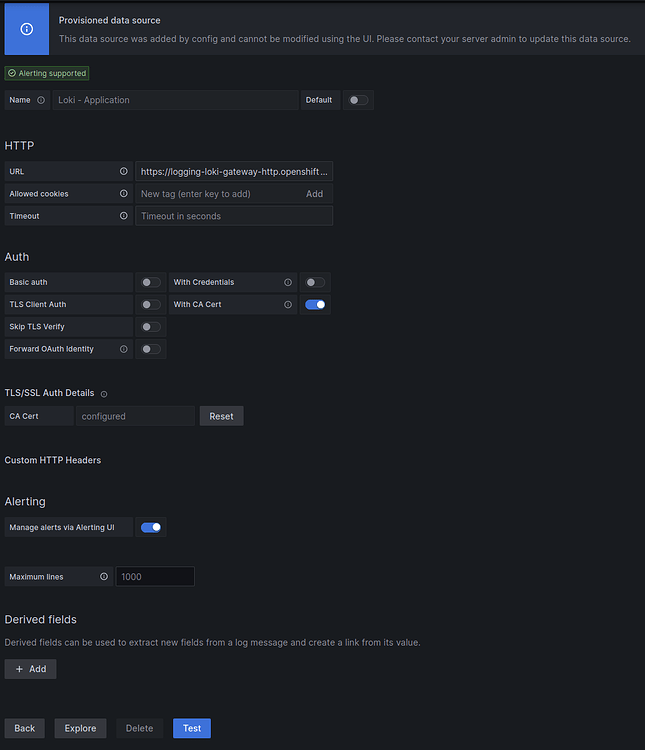 Problems retrieving Loki logs in Grafana on Openshift - Grafana Loki - Grafana Labs Community Forums
