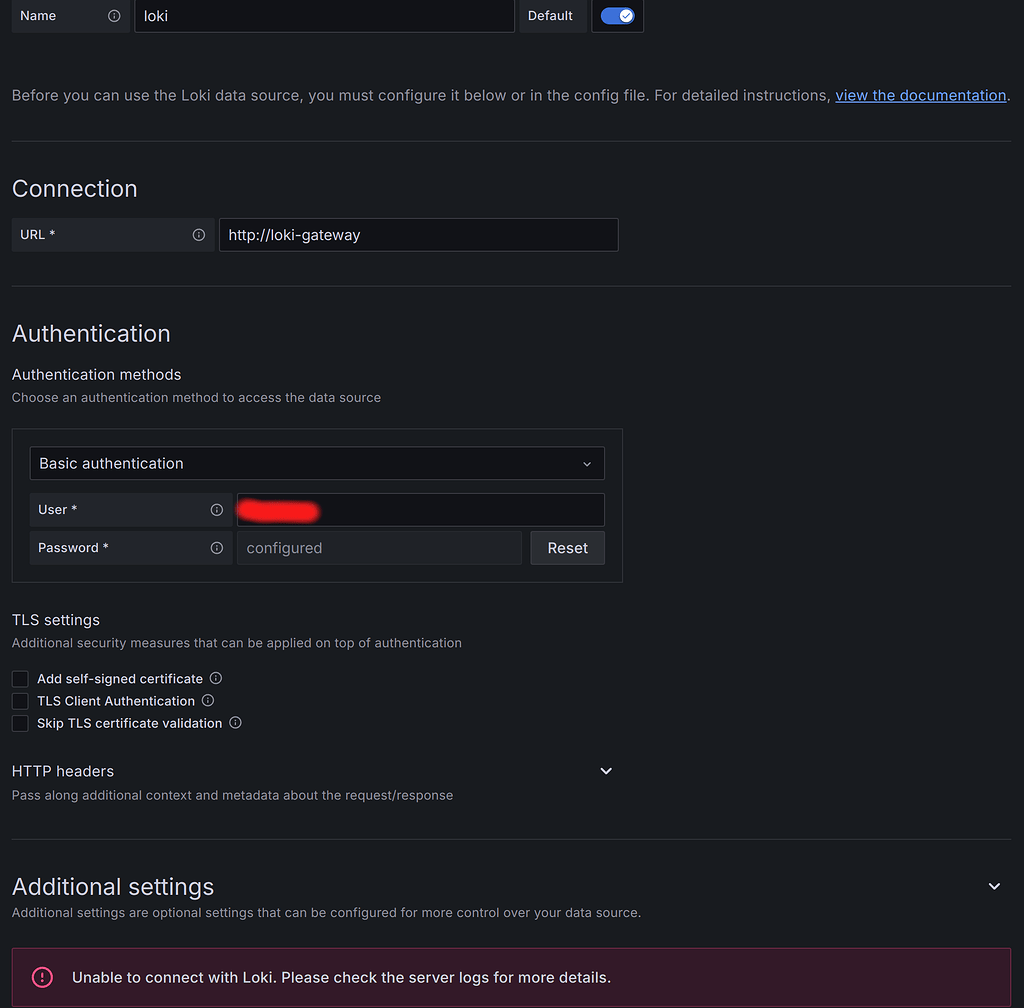 Can't connect to Loki datasource - Grafana - Grafana Labs Community Forums