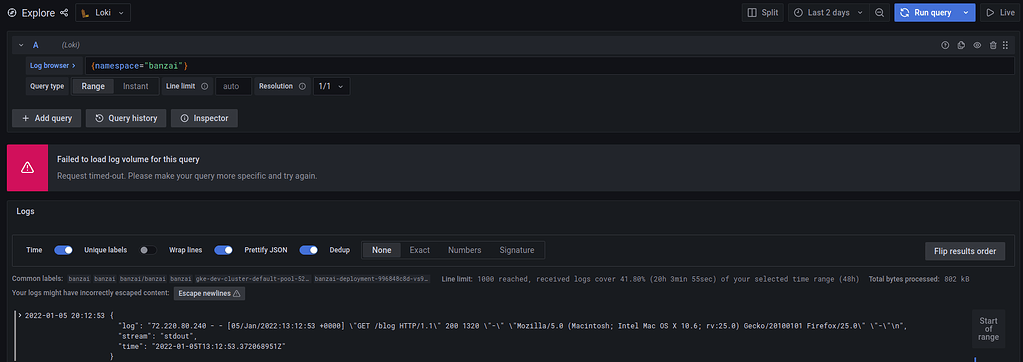 Increasing timeout query to loki datasource - Grafana Loki - Grafana ... Increasing timeout query to loki datasource - Grafana Loki - Grafana ...