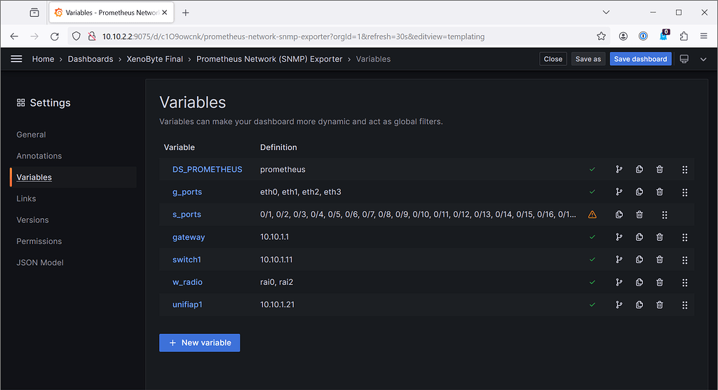 Changing variable names (in JSON model) not working on Grafana 10.2.3 - Dashboards - Grafana ...