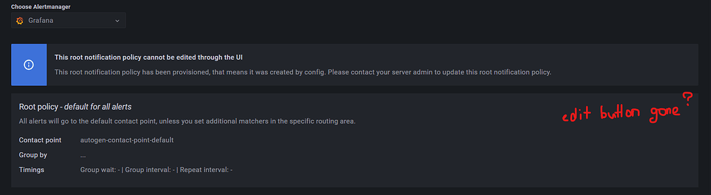 Changes made via the API disable the ability to edit in UI - Alerting - Grafana Labs Community ...