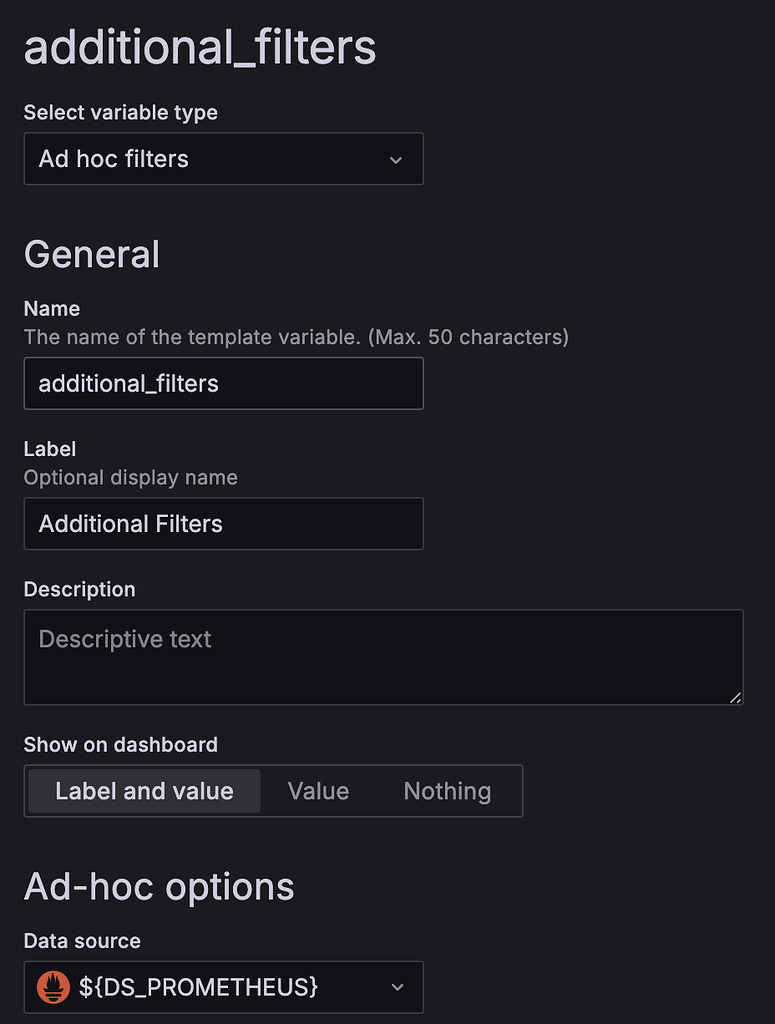 Unable To Display Ad Hoc Filter In Text Widget Dashboards Grafana 1720