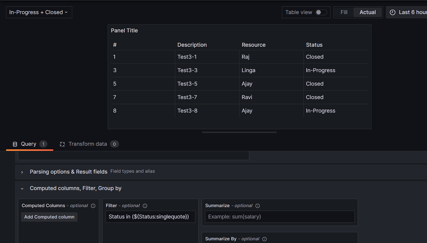From CSV, How to filter multiple values using Infinity Data source - Grafana - Grafana Labs ...
