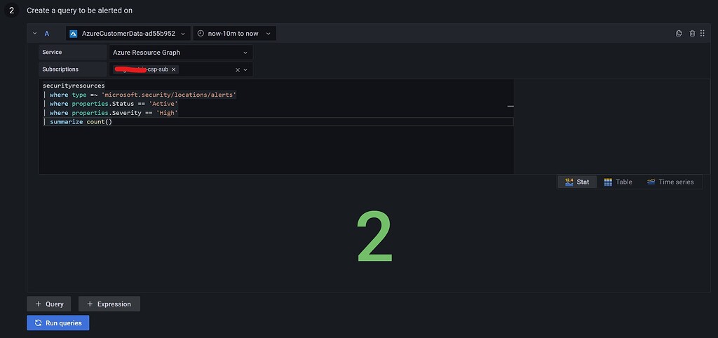 Grafana 8 Alert / Azure Resource Graph Query / Failed to evaluatie queries when adding ...